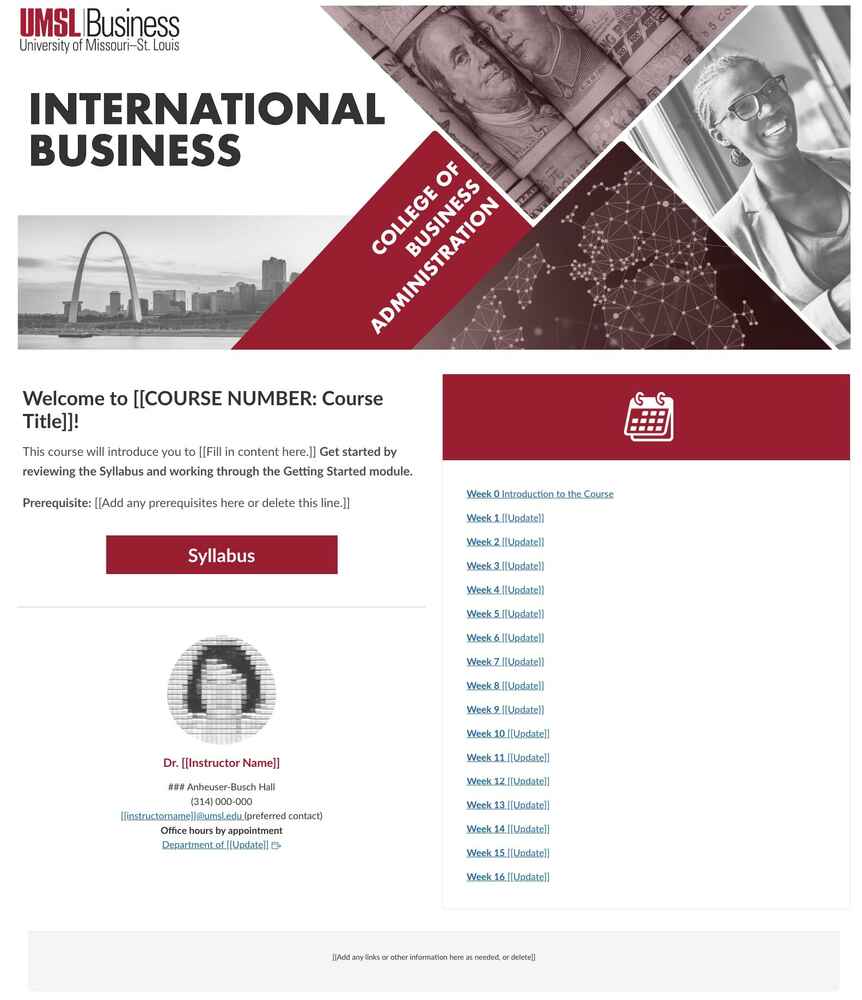 Example: College of Business Administration Template | Missouri Online ...